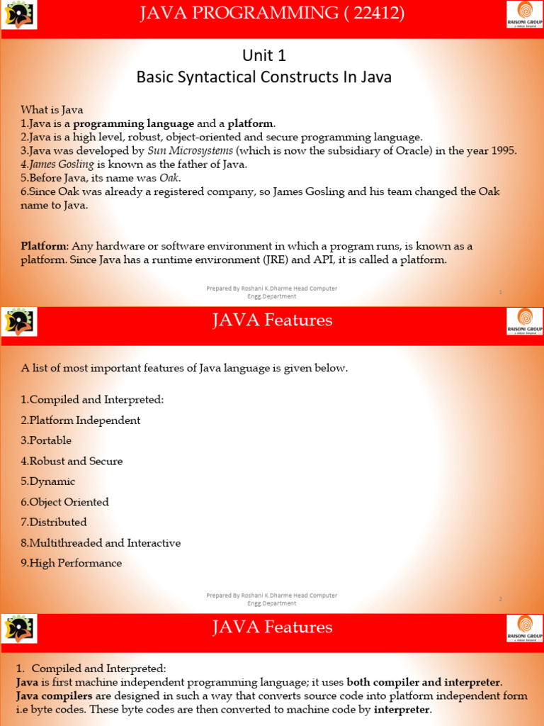 Chapter 1 Basic Syntactical Constructs | PDF | Data Type | Integer (Computer Science)