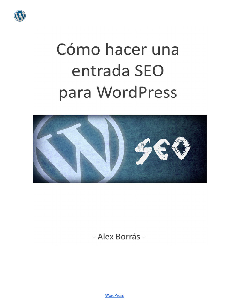 Manual de una entrada SEO en WordPress | PDF | Posicionamiento en buscadores | Hipervínculo