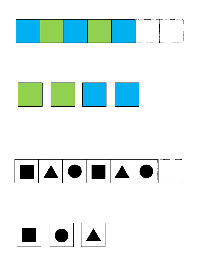 SEND Creating Patterns Printable Cards Main Activity | PDF