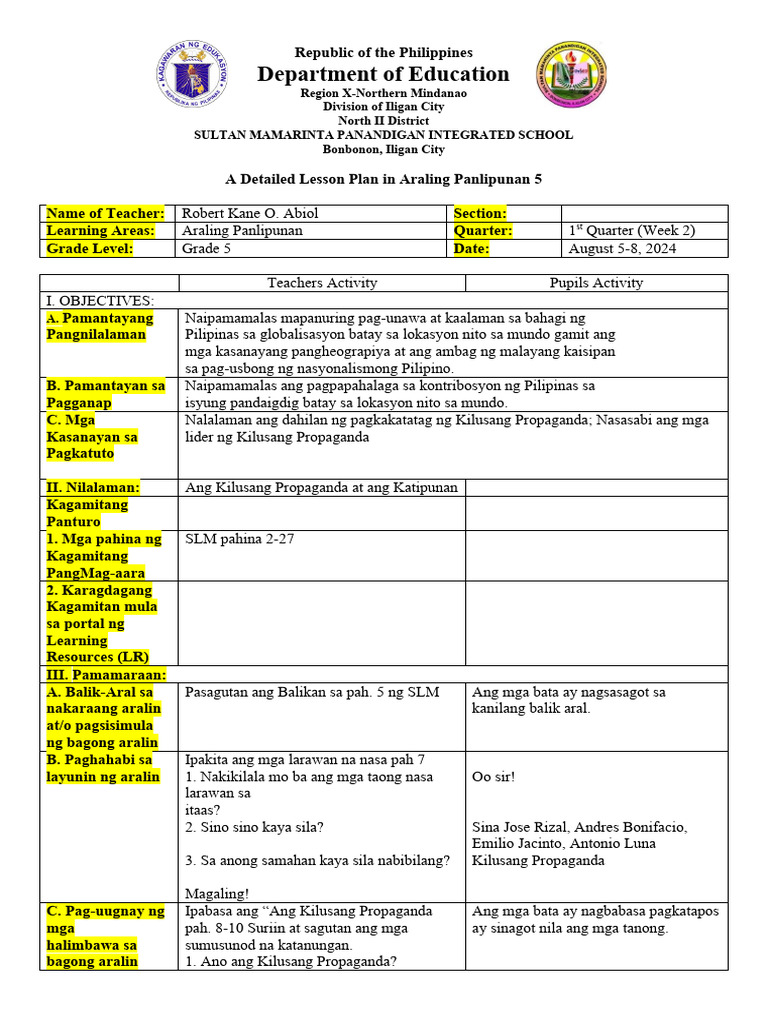 Lp-Ap 6 Week 2 | PDF