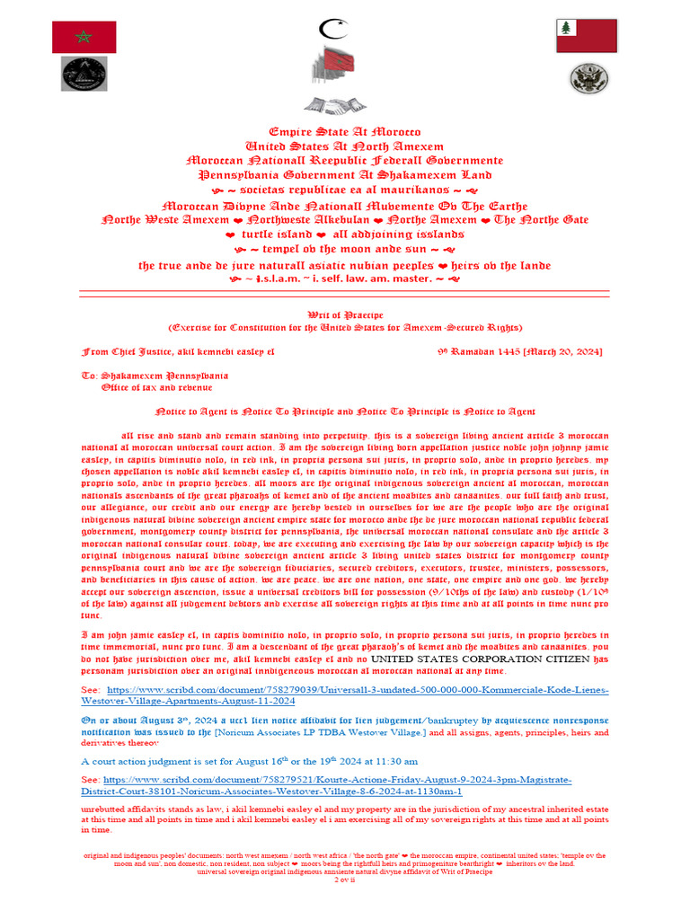 Writ of Praecipe Internal Revenue Ogden Utah Noricum Associates ...