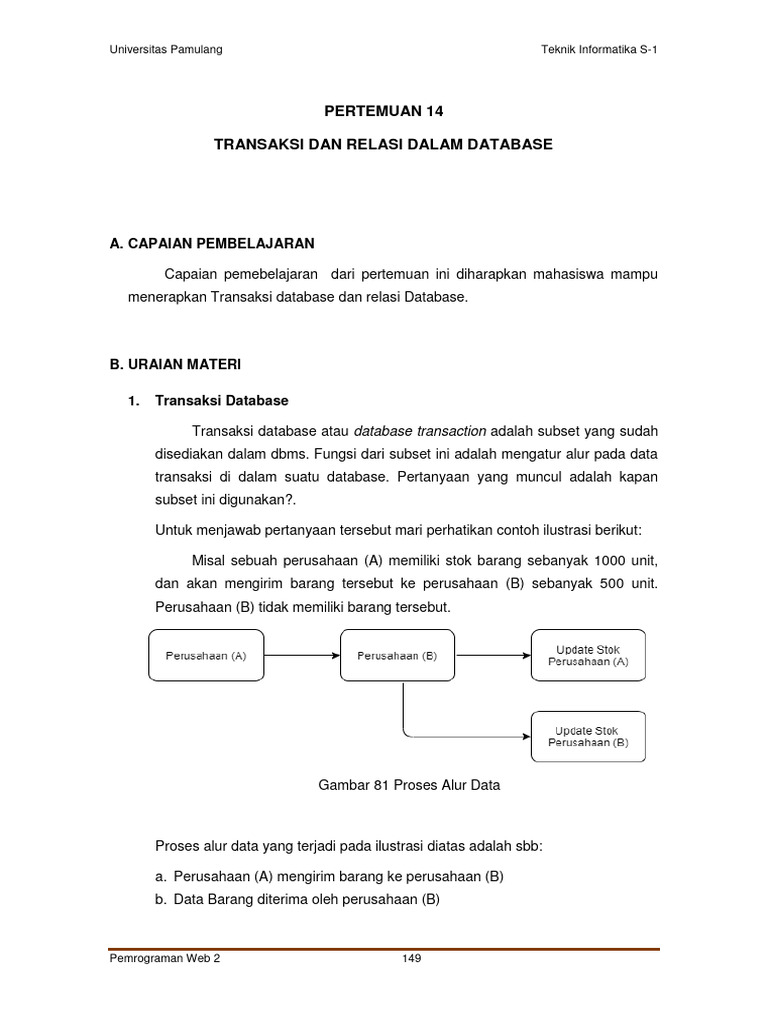 Relasi Database | PDF | Metode & Bahan Ajar | Komputer