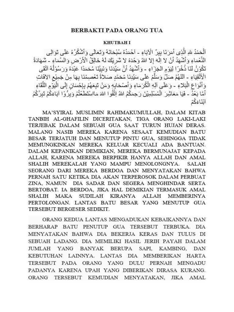 Berbakti Pada Orang Tua | PDF