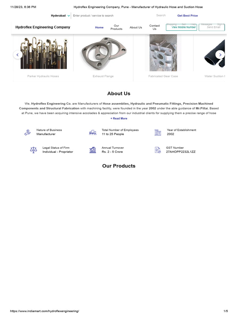 Hydroflex Engineering Company, Pune - Manufacturer of Hydraulic Hose ...