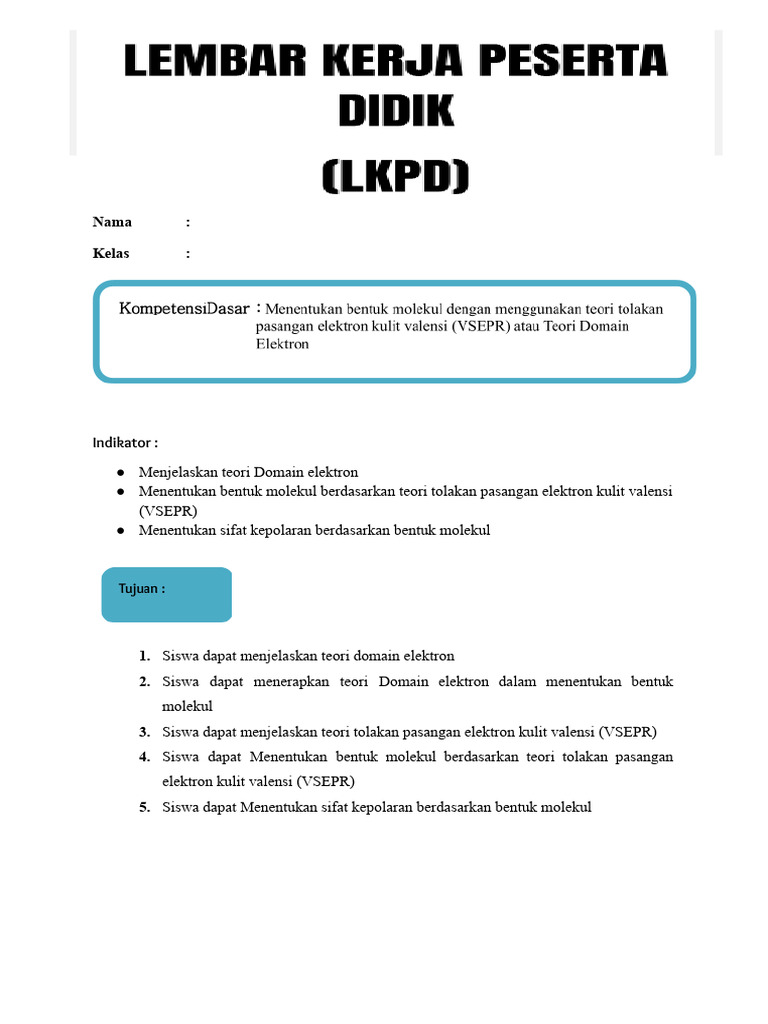 LKDP Bentuk Molekul | PDF