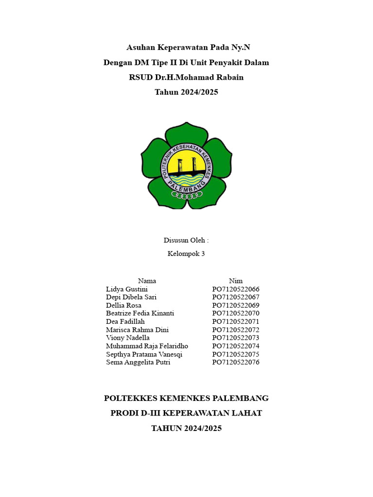 Asuhan Keperawatan DM Tipe II di RSUD | PDF | Ilmu Sosial ...