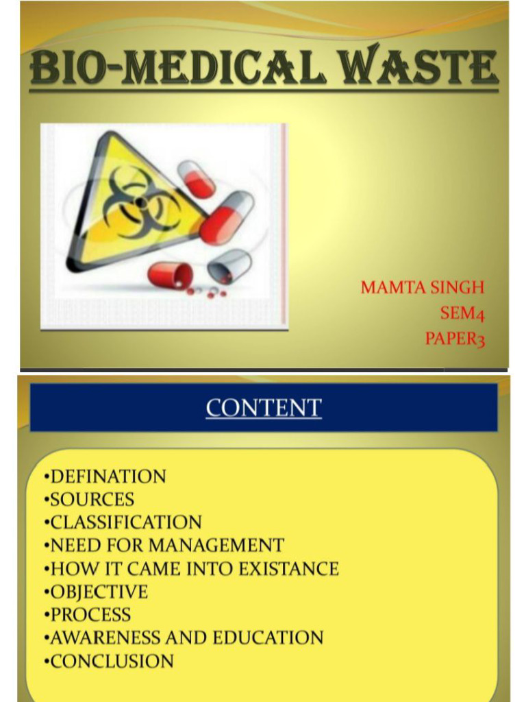 Biomedical Waste Management | PDF