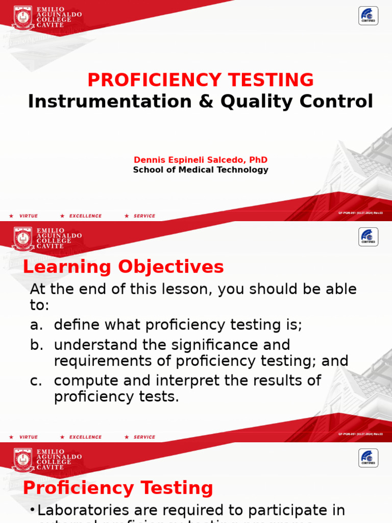 Proficiency Testing | PDF | Joint Commission | Laboratories