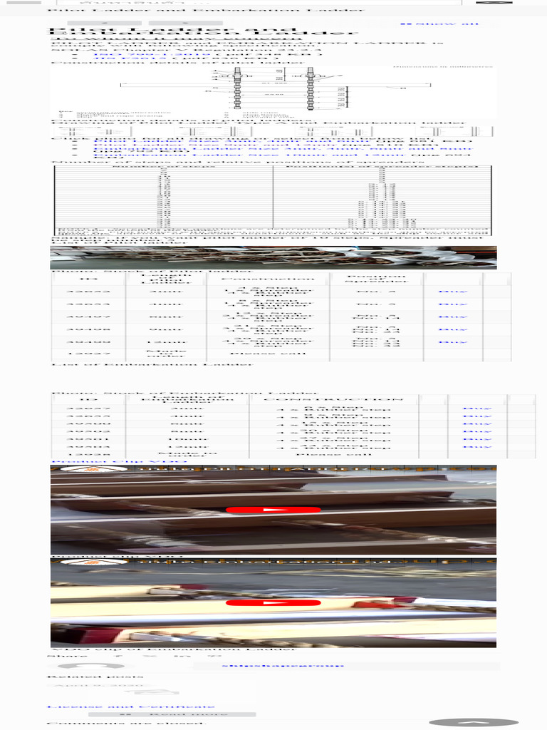 Pilot Ladder and Embarkation Ladder - Ship Store Online | PDF