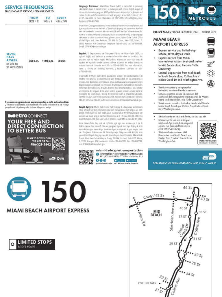 Your Free and Direct Connection To Better Bus: Miami Beach Airport ...