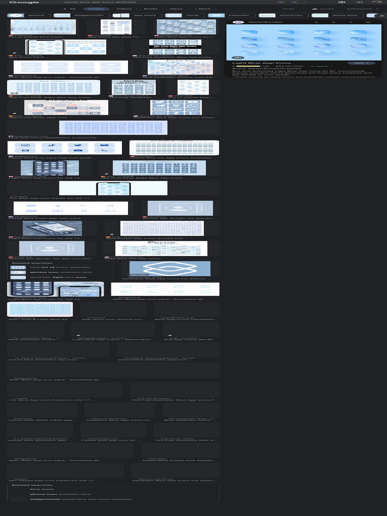 Pastel Blue App Icons Aesthetic - Google Search | PDF | Ios | Mobile App
