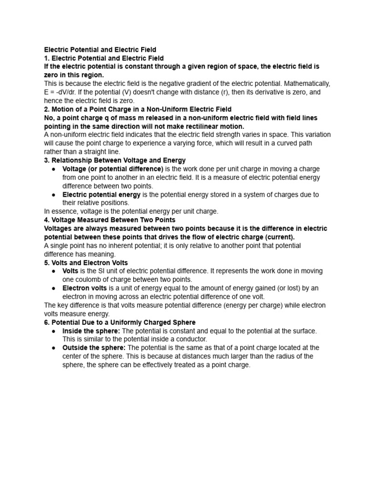 Federal 2nd Year Physics Chapter 1 Conceptual Questions | PDF ...