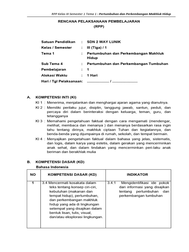 TP 2022-2023 RPP K3 Tema 1 ST 4 | PDF