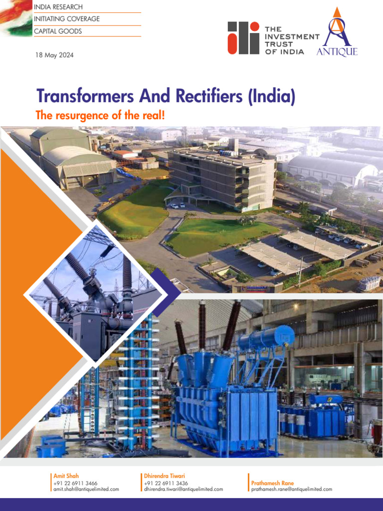 Antique Initiating Coverage On Transformers and Rectifiers India | PDF | Transformer | Rectifier
