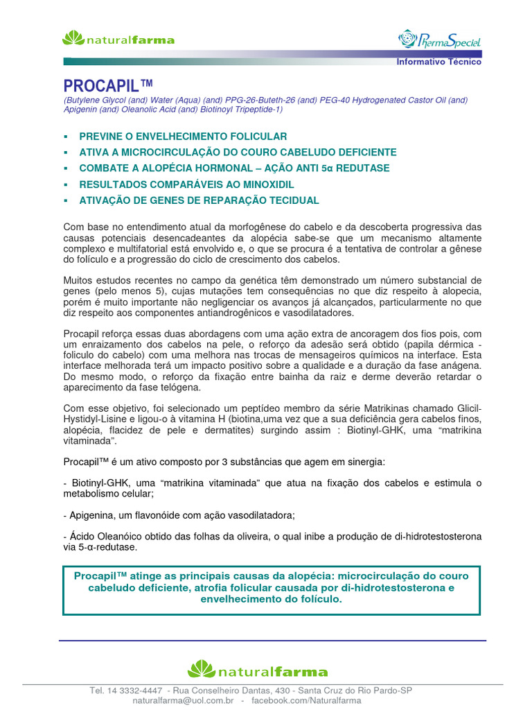 Procapil | PDF | Cabelo | Raiz