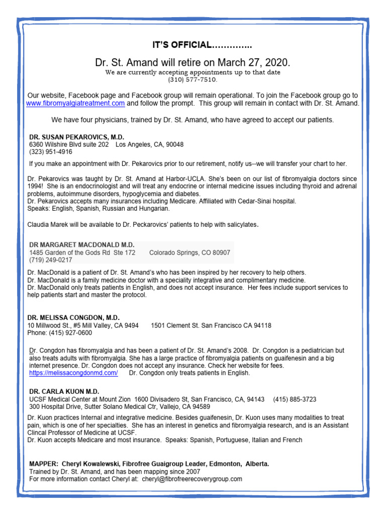 DR ST Amand Retirement Information | PDF | Public Services | Health ...