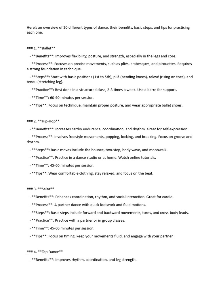 dances | PDF | Dances | Performing Arts