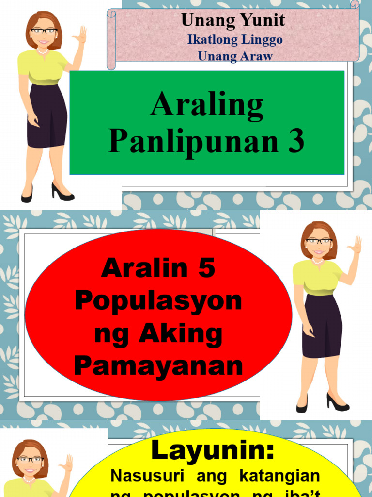 Ikatlong Linggo Unang Araw: Araling Panlipunan 3 | PDF
