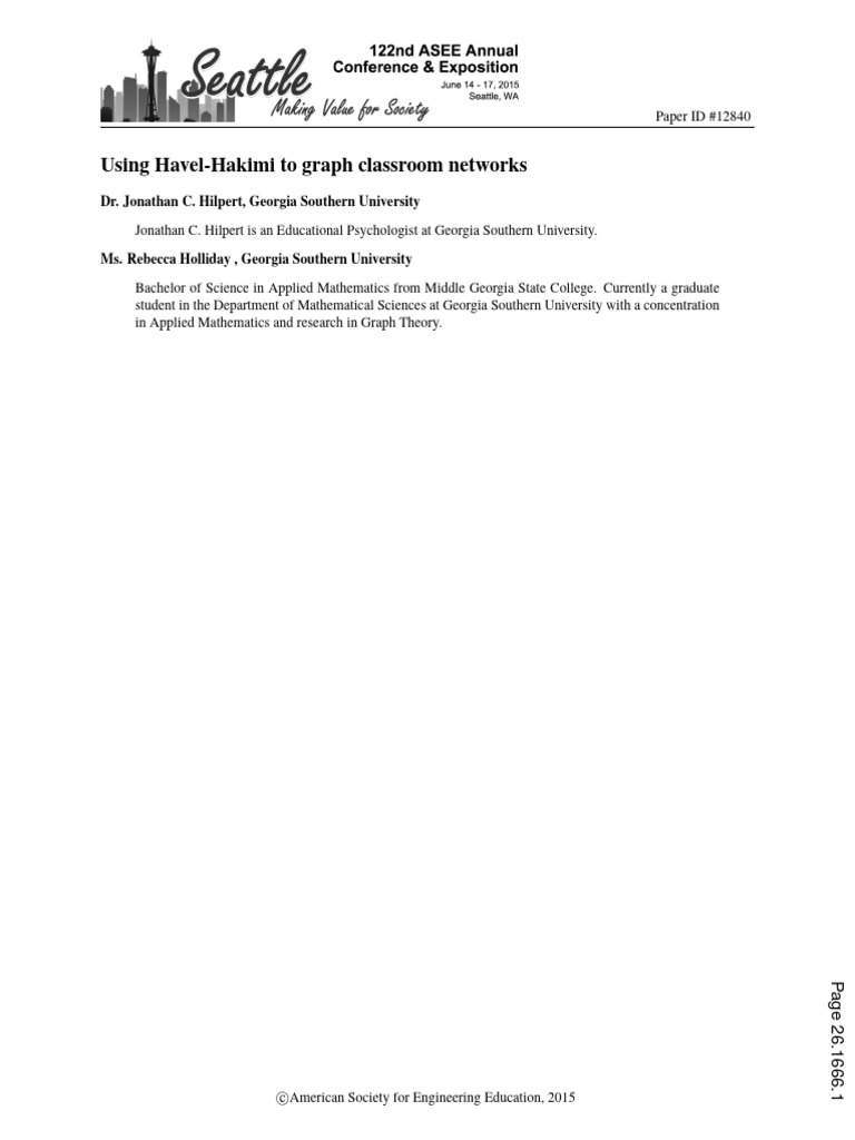 Using Havel Hakimi To Graph Classroom Networks | PDF | Graph Theory ...