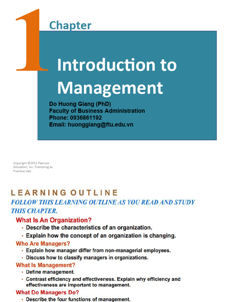 Chapter 1 - Introduction To Management | PDF | Goal | Business