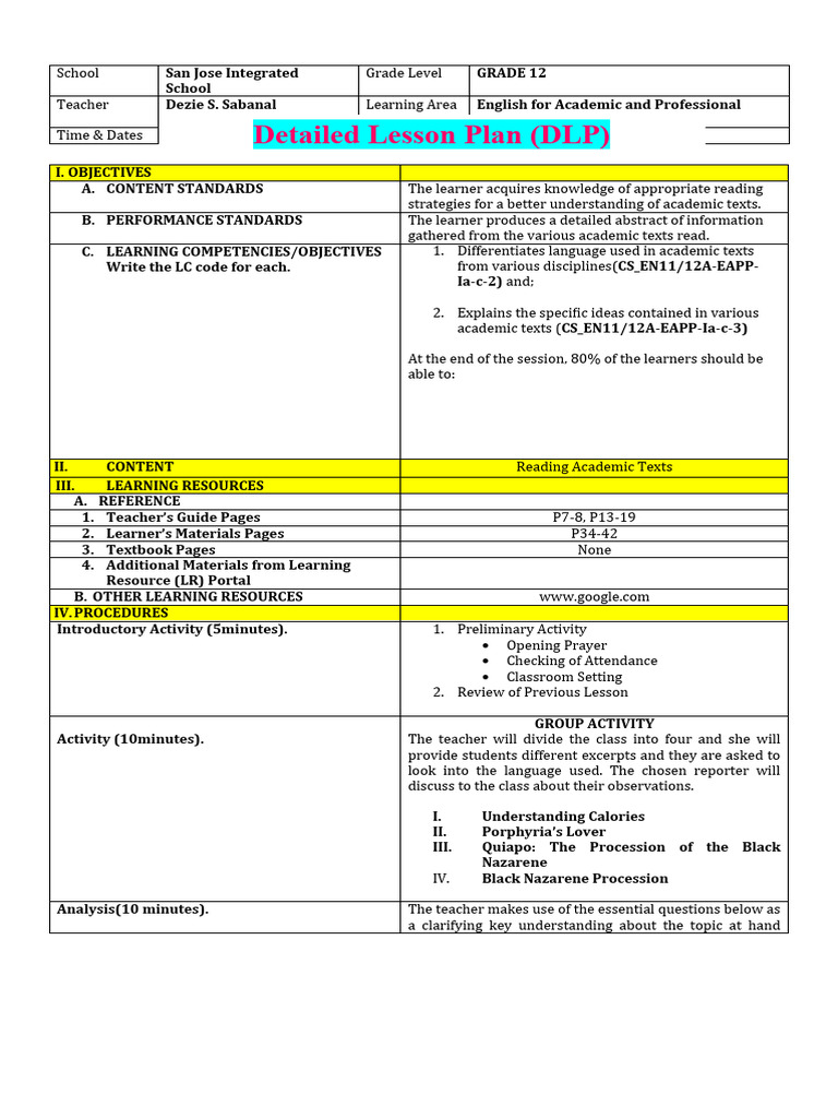 DLP Eapp Lc2 Lc3 My Week 2 | PDF | Learning | Teachers