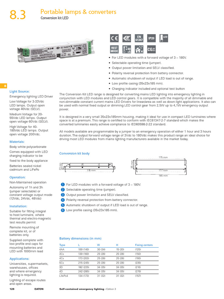 Conversion Kit Led Datasheet en | PDF | Light Emitting Diode | Mains Electricity