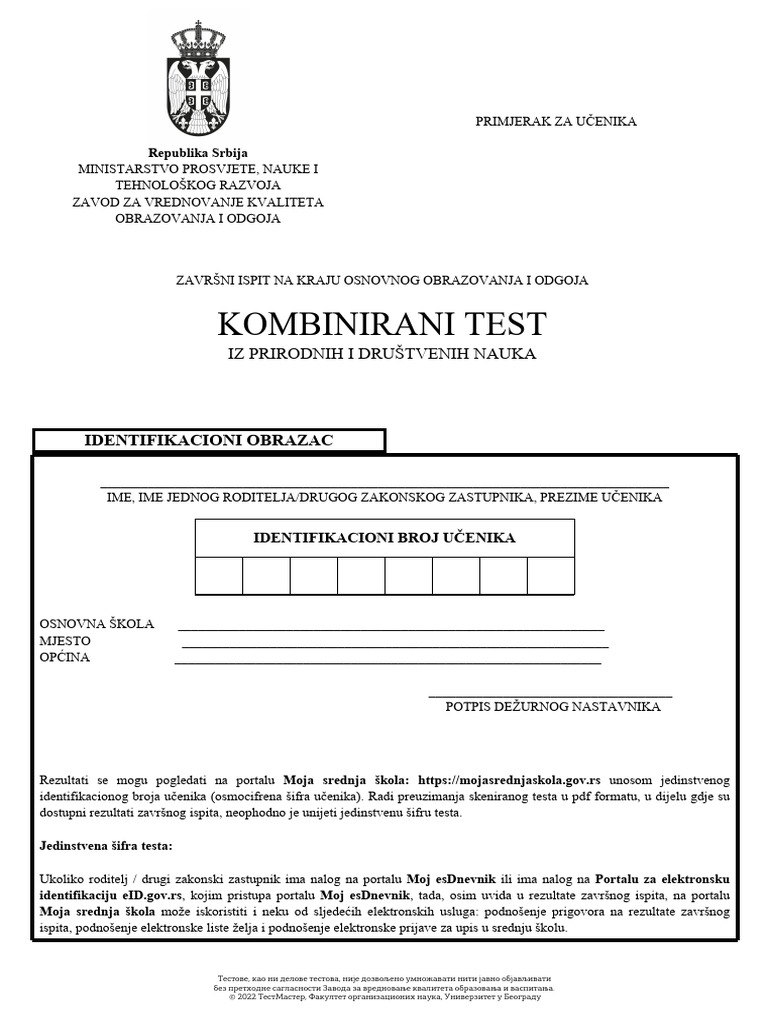 Kombinovani Bosanski | PDF