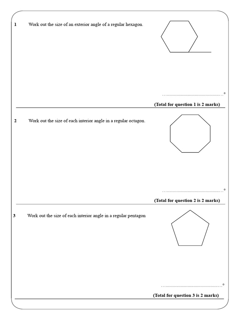 Calculate Angles in Regular Polygons | PDF | Polytopes | Euclidean Geometry