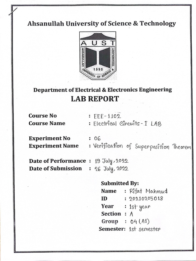 Eee Lab 6 | PDF