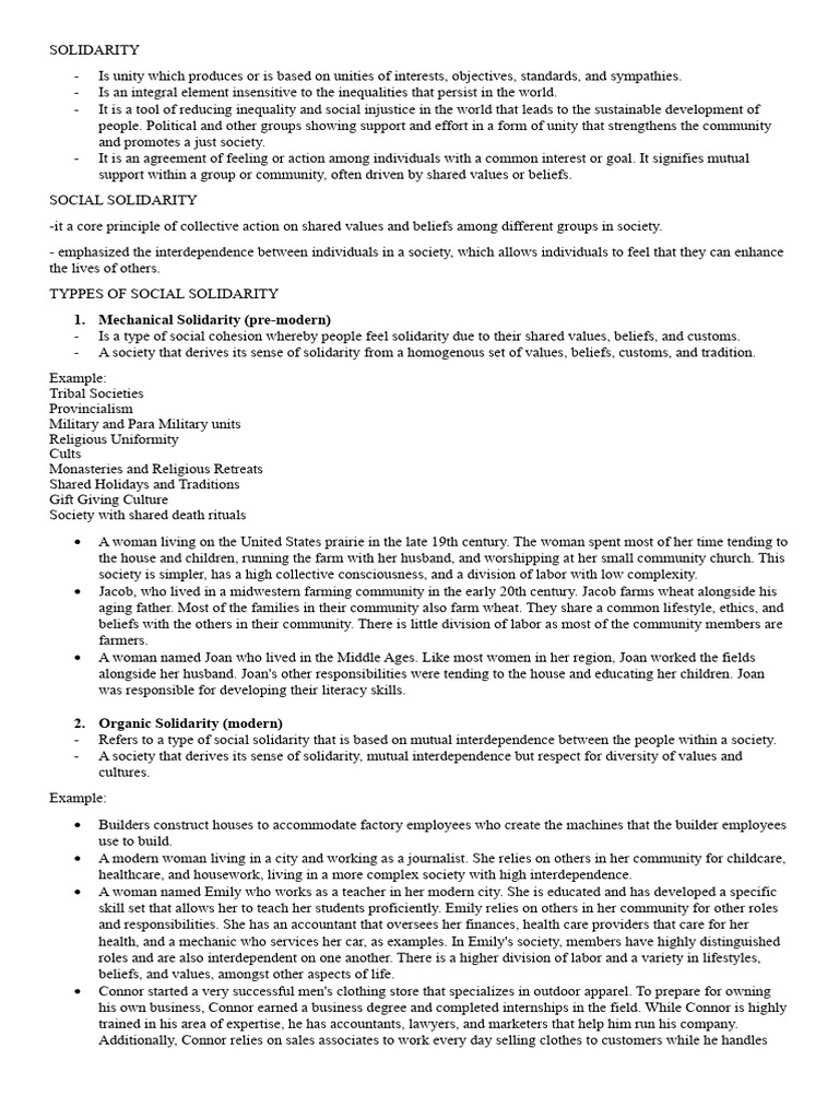 SOLIDARITY | PDF | Solidarity | Community