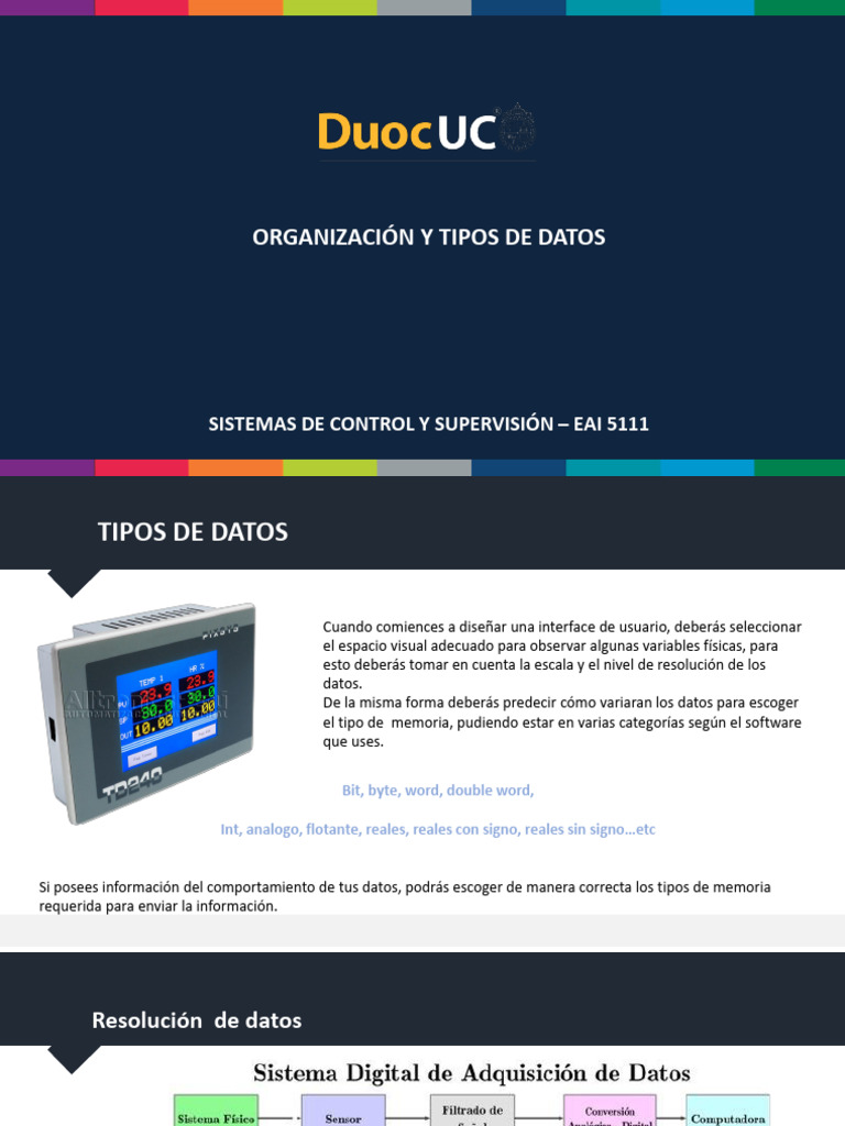 1.3.1 PPT Organización y Tipos de Datos | PDF | Tipo de datos | Almacenamiento de datos de la ...