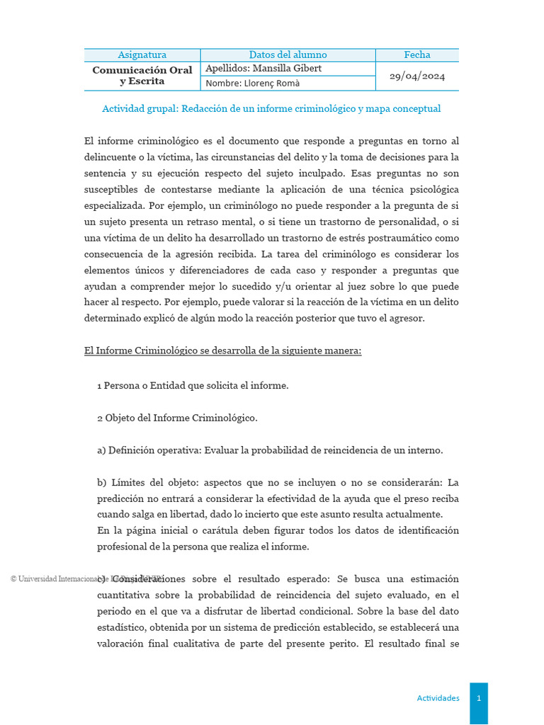 Act Grupal Final Buena Comunicación Oral-Hecho | PDF | La delincuencia juvenil | Prevención del ...