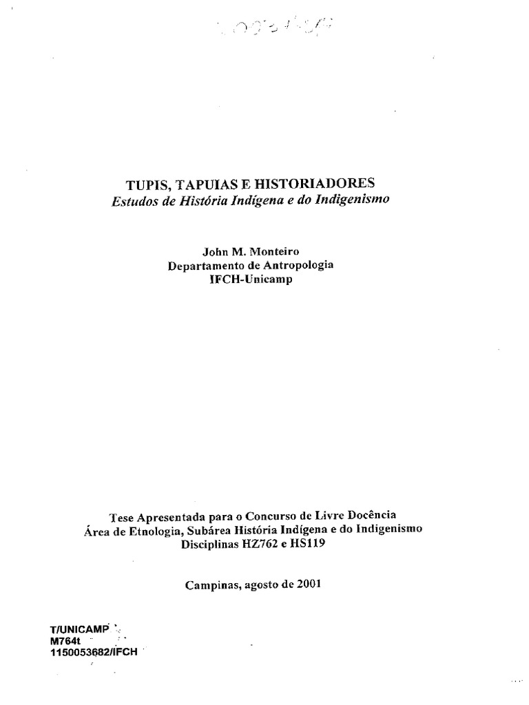 Etnocidio e Etonogense John Monteiro | PDF