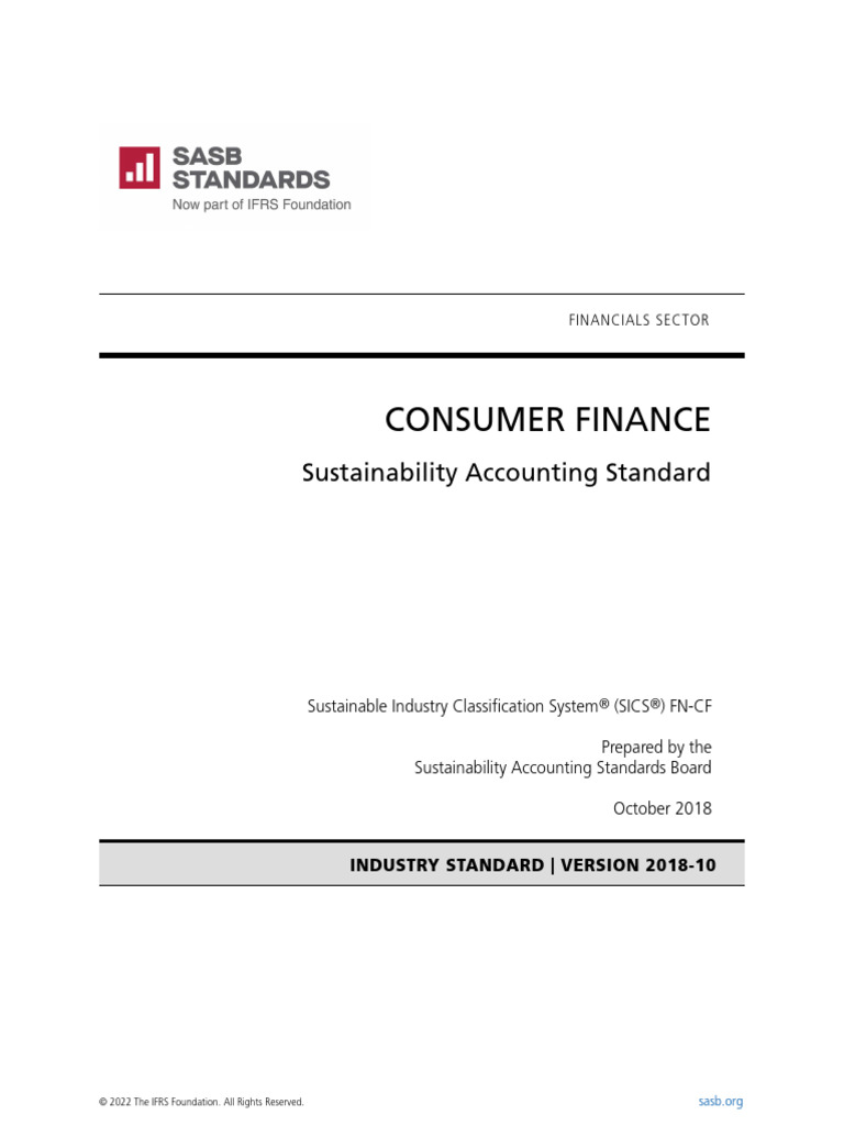 Consumer Finance Standard 2018 | PDF | Computer Security | Security
