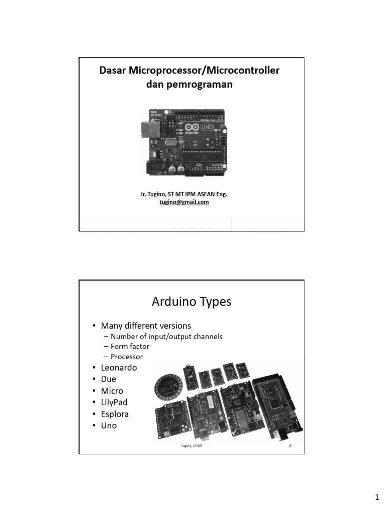 4 Dasar Microprocessor Dan Pemrograman | PDF | Arduino | Computer Engineering