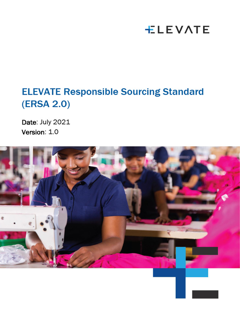 ELEVATE Responsible Sourcing Standard 2.0 | PDF | Employment ...