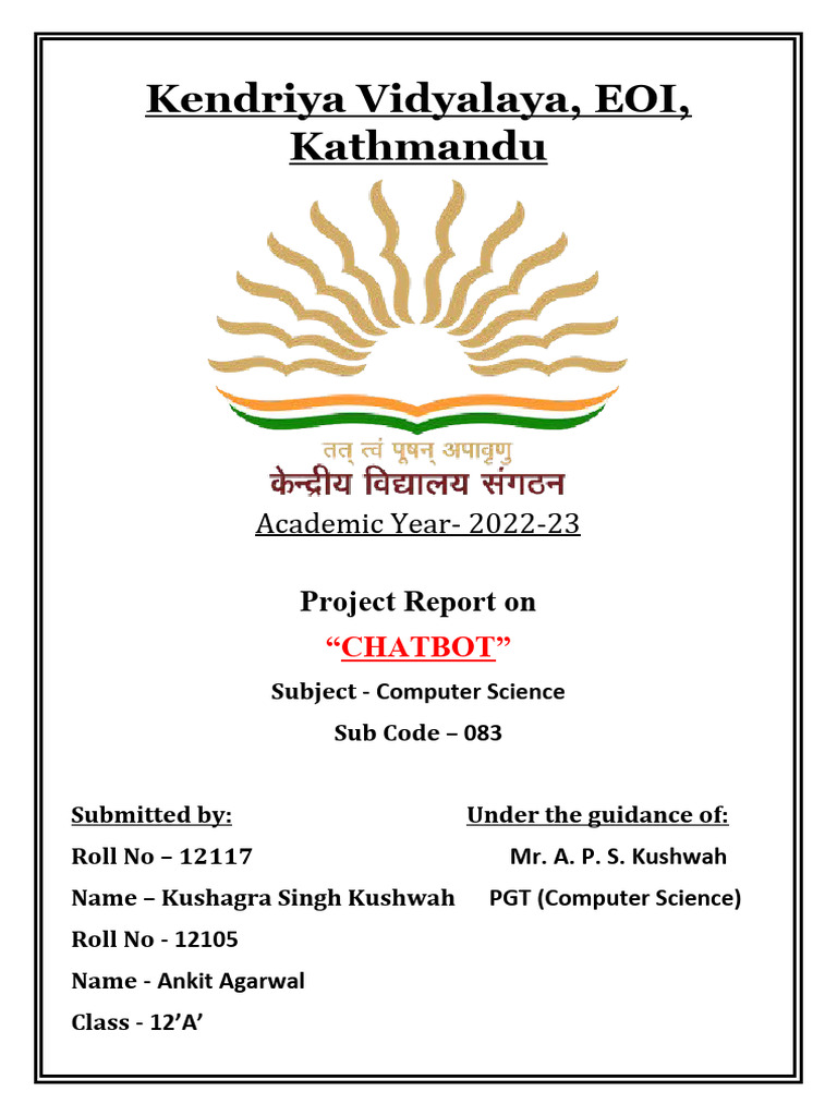 Synopsis Cs Project Class 12 | PDF | Databases | Artificial Intelligence