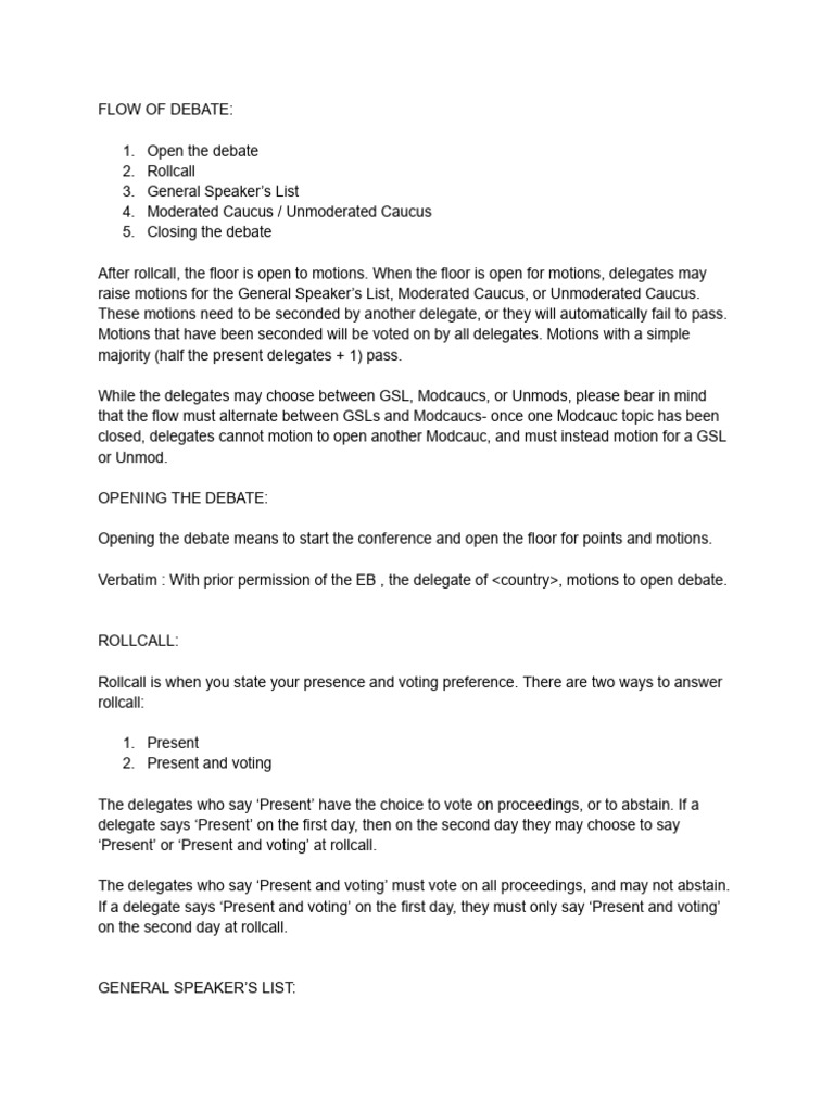 rules of procedure + explanation | PDF | Memorandum Of Understanding ...