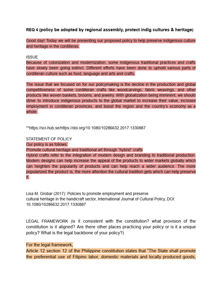 Req 4 | PDF | Policy | Tourism