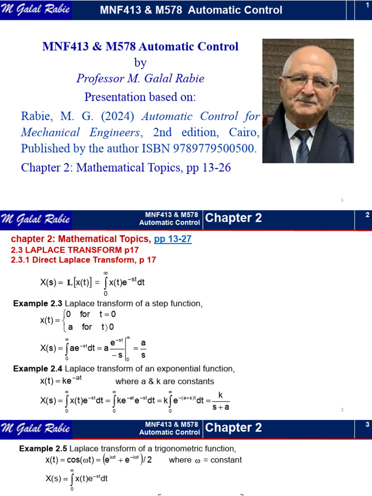 Control For Mechanical Engineers Chapter 2 | PDF | Applied Mathematics ...