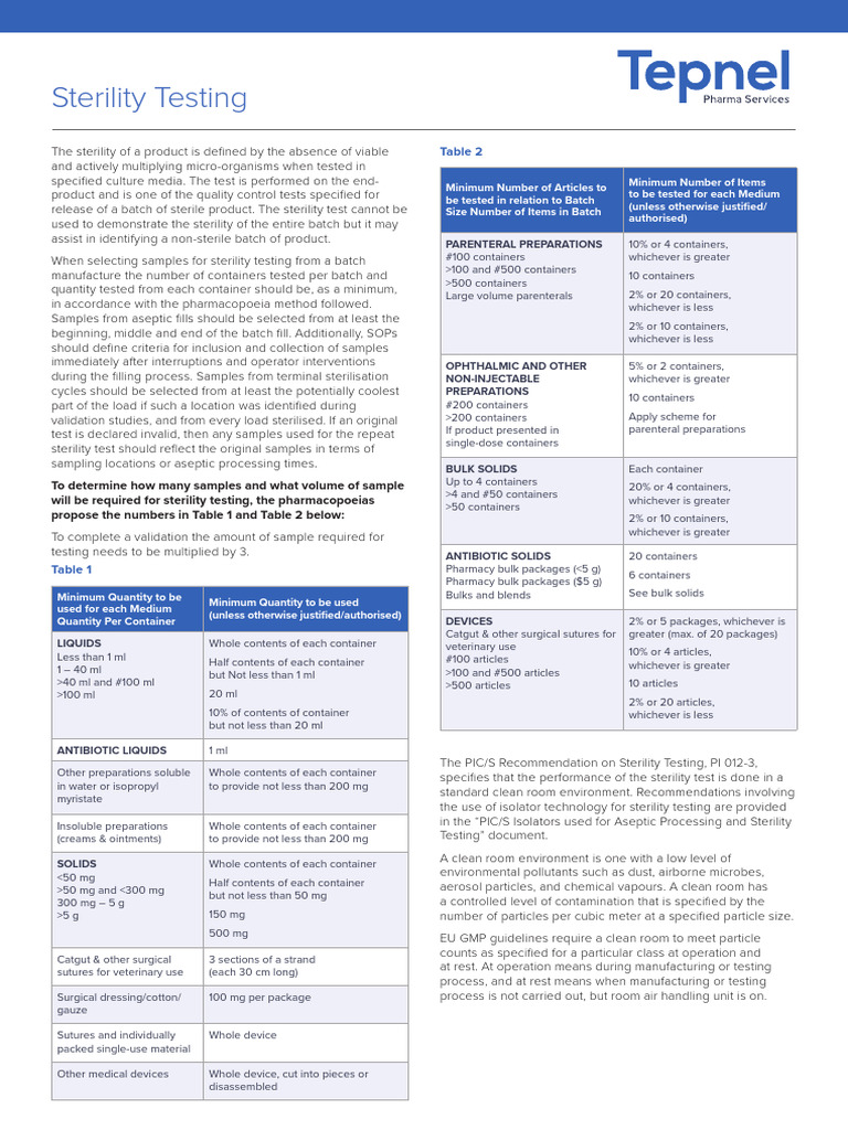 Sterility Testing Guidelines & Methods | PDF | Sterilization (Microbiology)