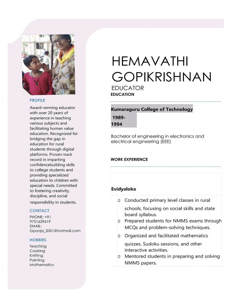 Hemavathi Resume-1 | PDF