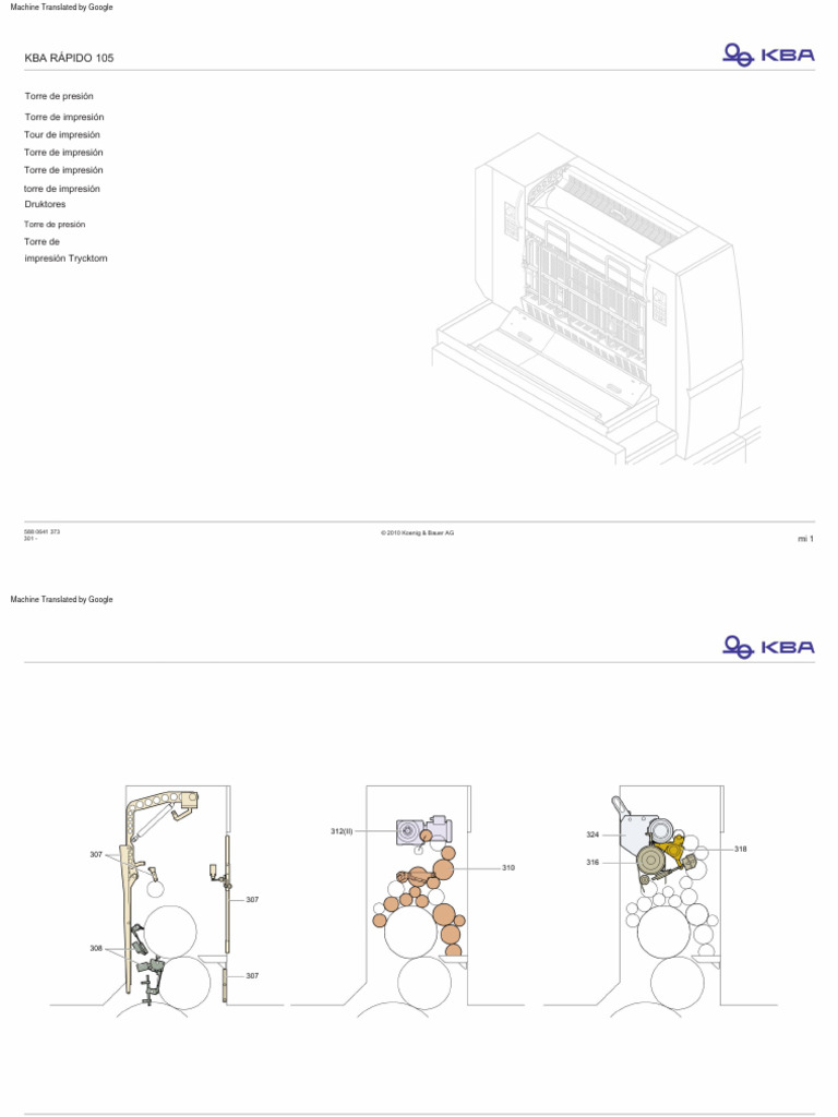 Kba Rapida 105 Español | PDF | Embrague | Ingeniería mecánica