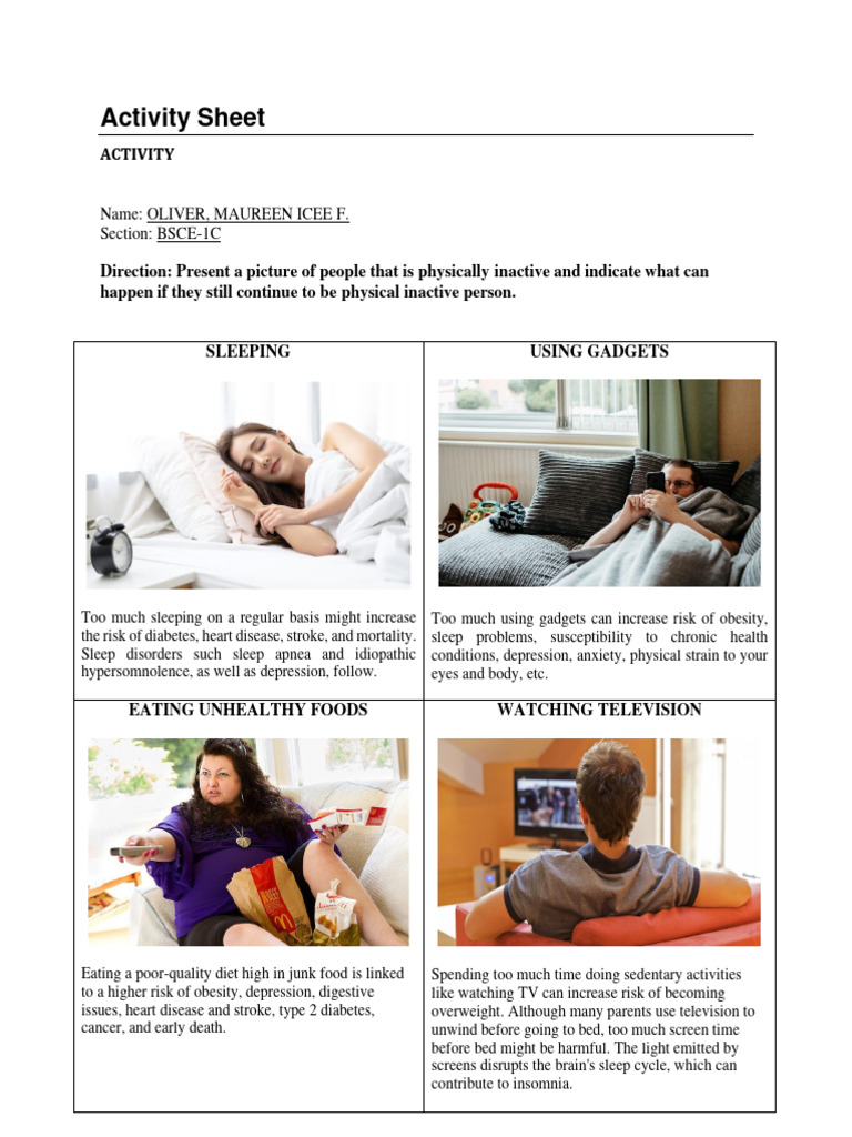 PEN1-A3-BSCE-1C-Oliver, Maureen Icee | PDF | Physical Fitness | Obesity