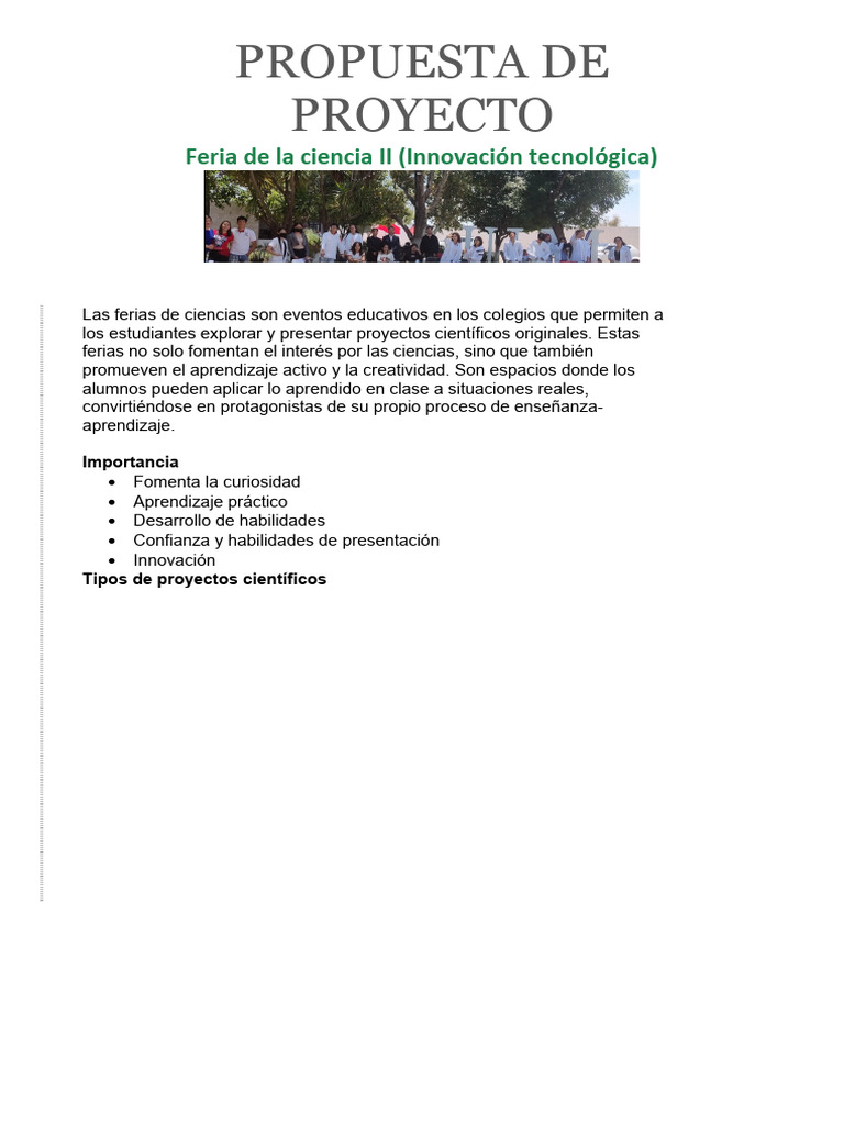 Ferias de Ciencias: Innovación Escolar | PDF | Arte