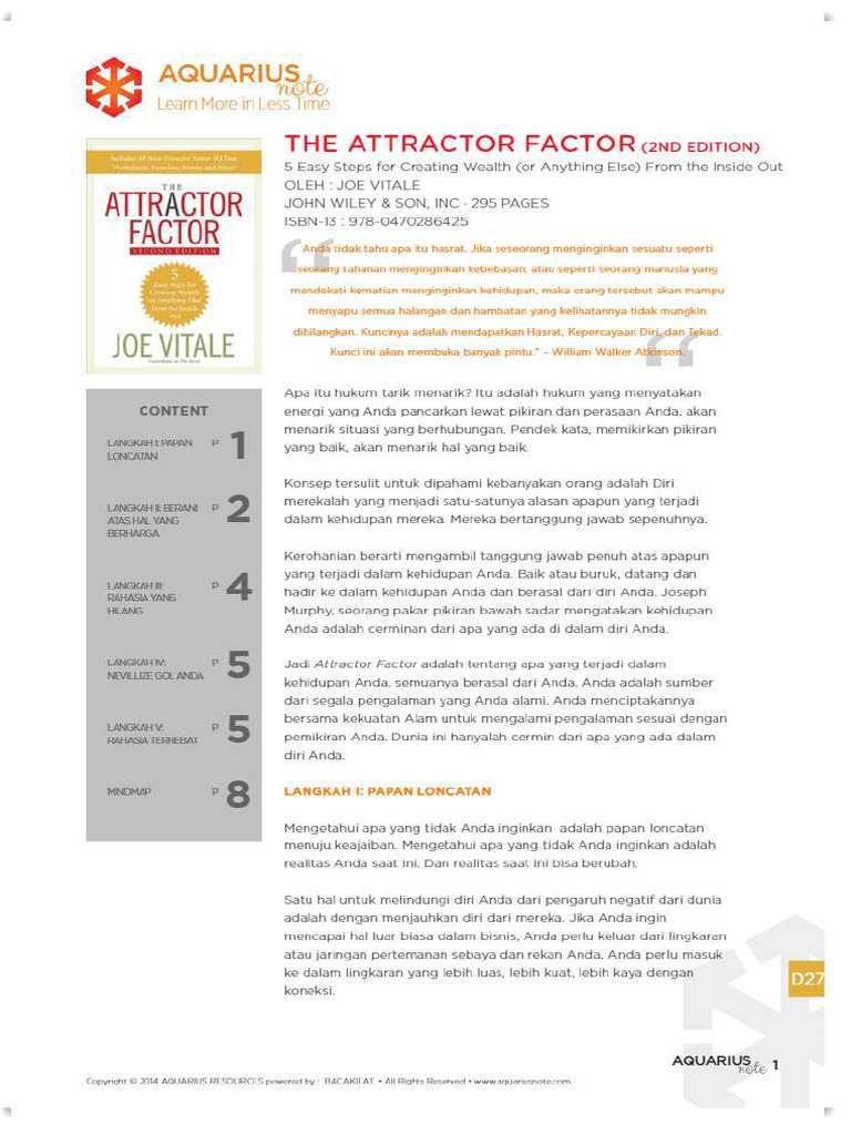 The Attractor Factor | PDF