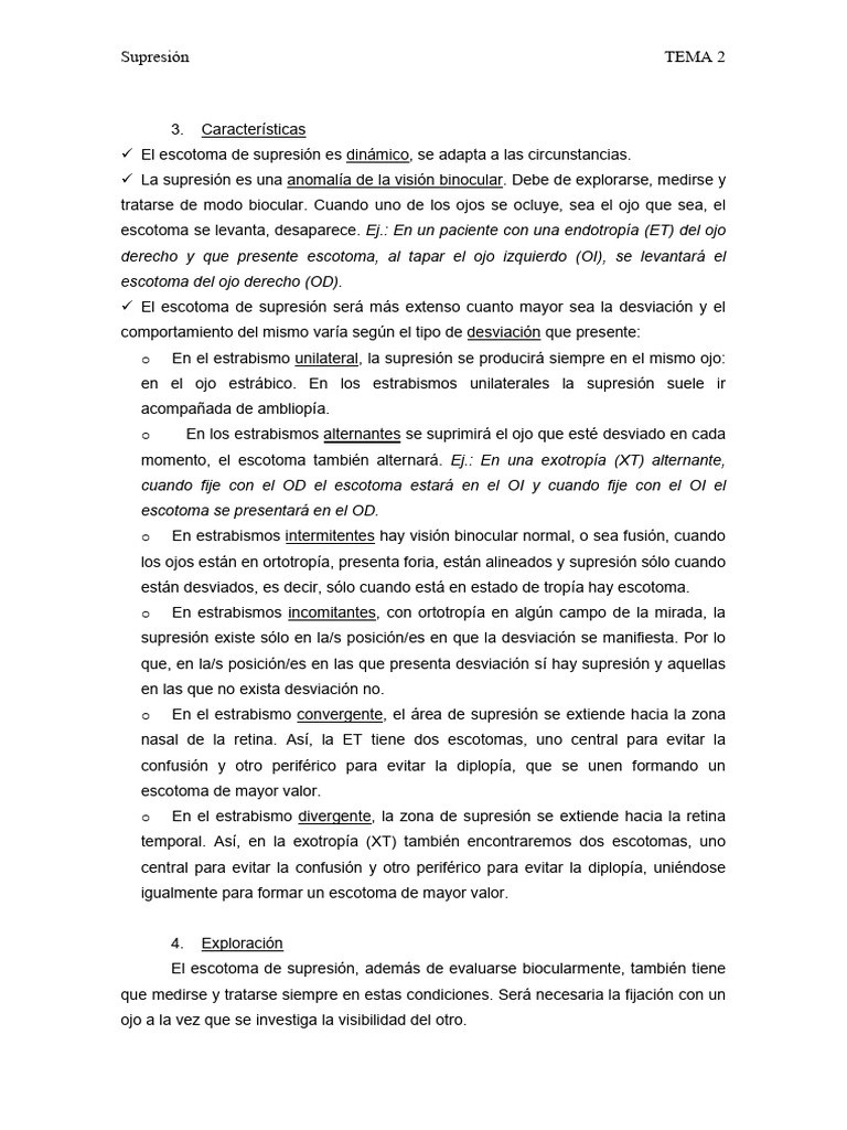 Escotoma de Supresión (Características y Exploración) | PDF | Visión ...