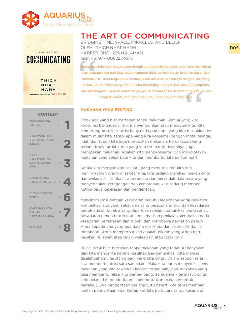 The Art of Communicating | PDF