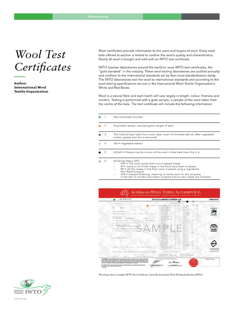 Wool Certification for Buyers | PDF | Wool Bale | Wool