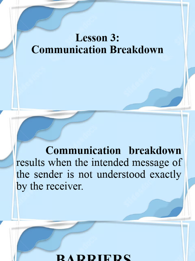Barriers to Effective Communication | PDF | Language Arts & Discipline ...